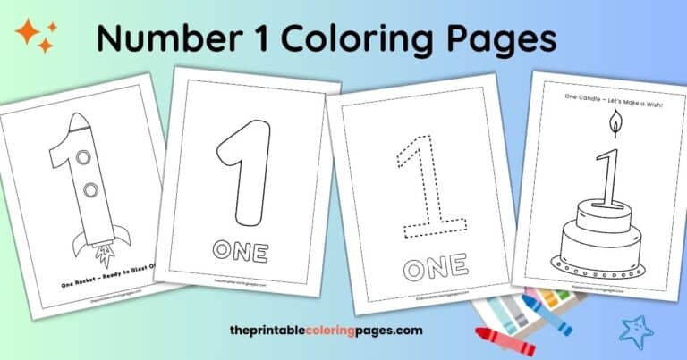 Free Printable Number 1 Coloring Pages for Preschoolers - The Printable ...