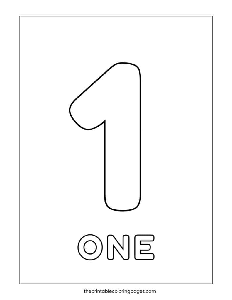 Free Printable Number 1 Coloring Pages for Preschoolers - The Printable ...