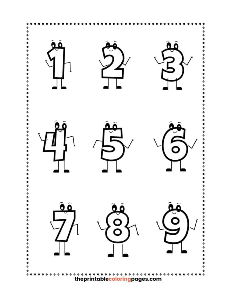 Fun and Free Numbers 1 to 10 Coloring Pages for Kids - The Printable ...