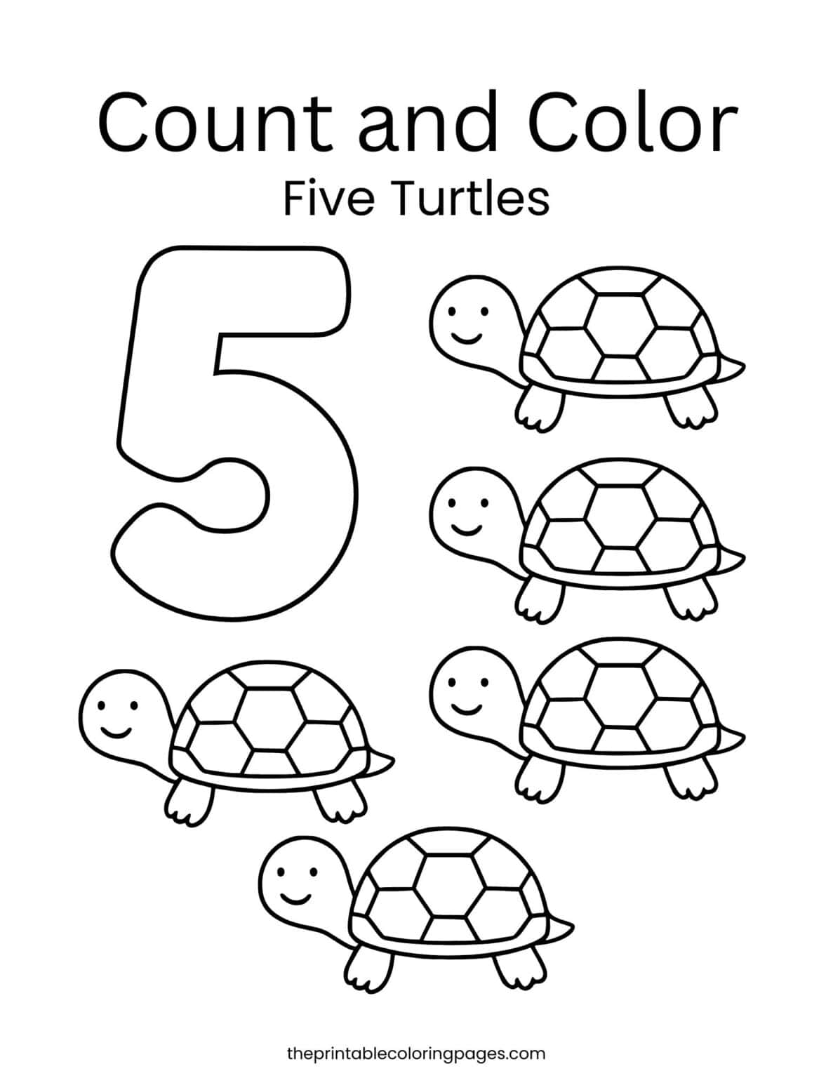 Animal Counting Coloring Pages for Kids - The Printable Coloring Pages