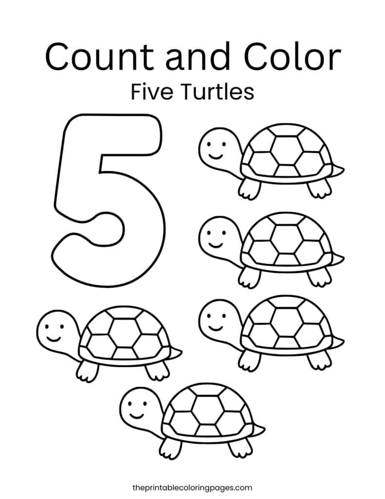 Animal Counting Coloring Pages for Kids - The Printable Coloring Pages