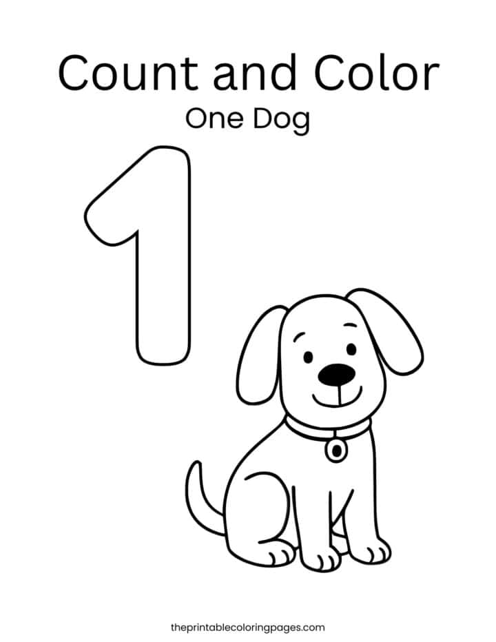 Animal Counting Coloring Pages for Kids - The Printable Coloring Pages
