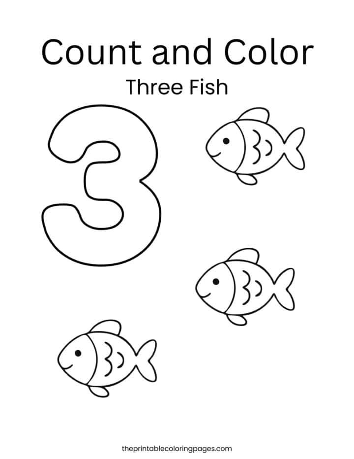 Animal Counting Coloring Pages for Kids - The Printable Coloring Pages