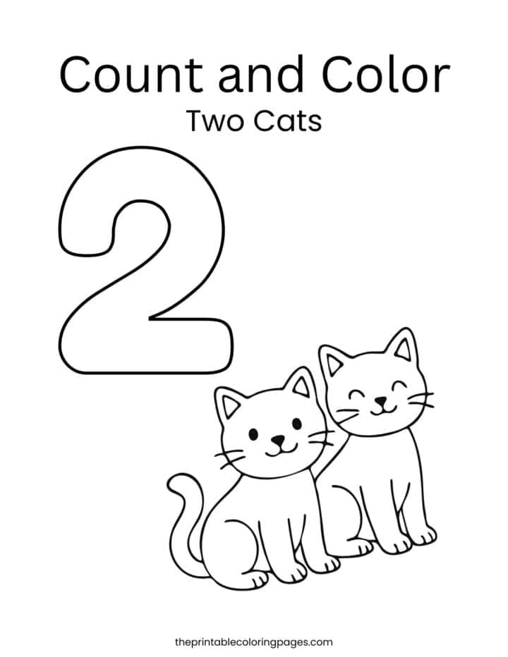 Animal Counting Coloring Pages for Kids - The Printable Coloring Pages