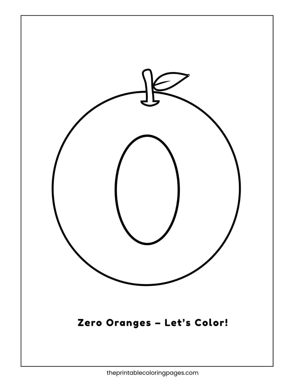 Free Printable Number 0 Coloring Pages for Preschoolers - The Printable ...