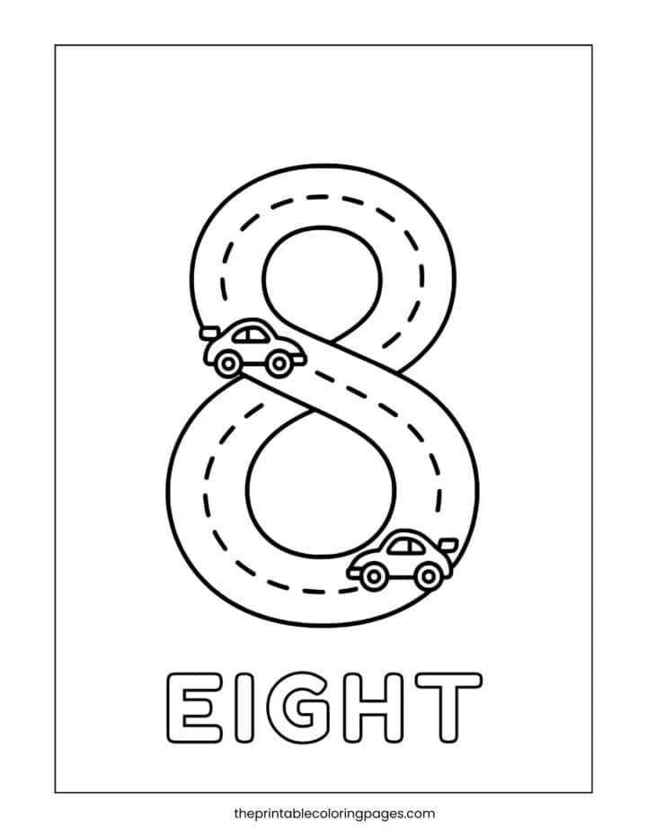 Fun and Easy Number 8 Coloring Pages for Kids - The Printable Coloring ...