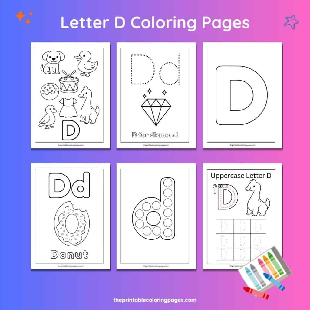20+ Free Printable Letter D Coloring Pages - The Printable Coloring Pages