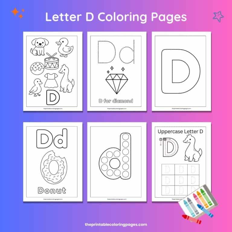20+ Free Printable Letter D Coloring Pages - The Printable Coloring Pages