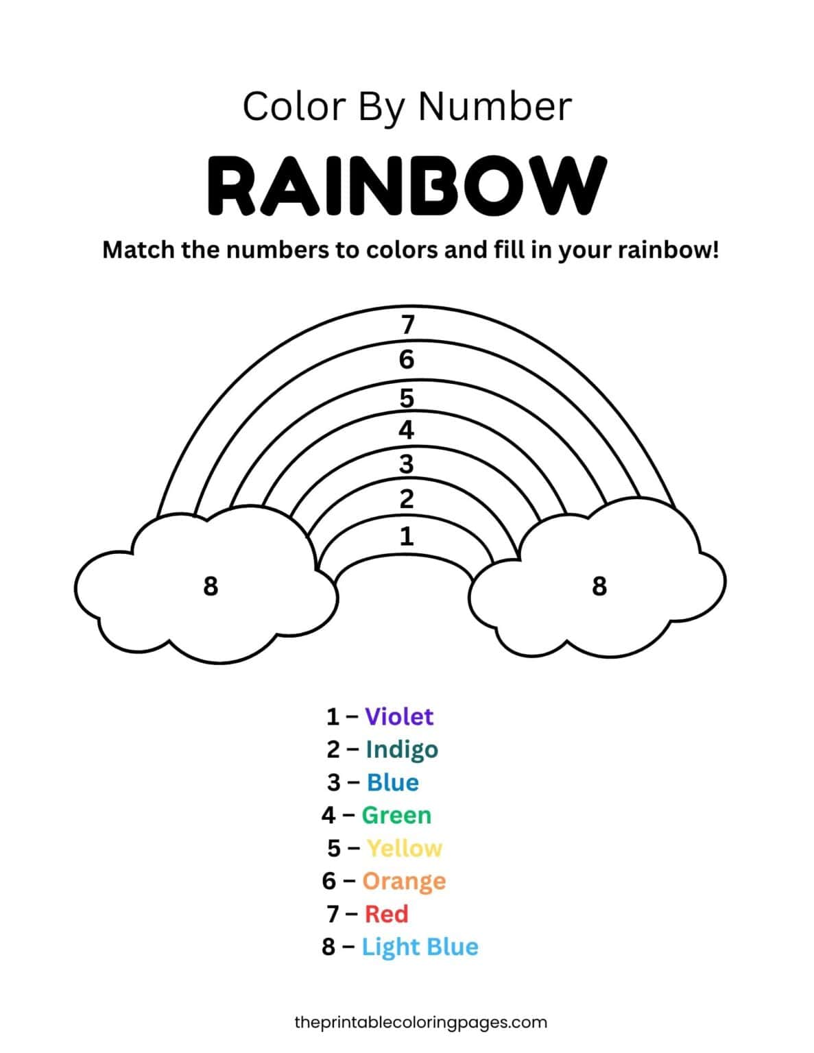 Free Printable Rainbow Coloring Pages: 9 Designs for Kids! - The ...