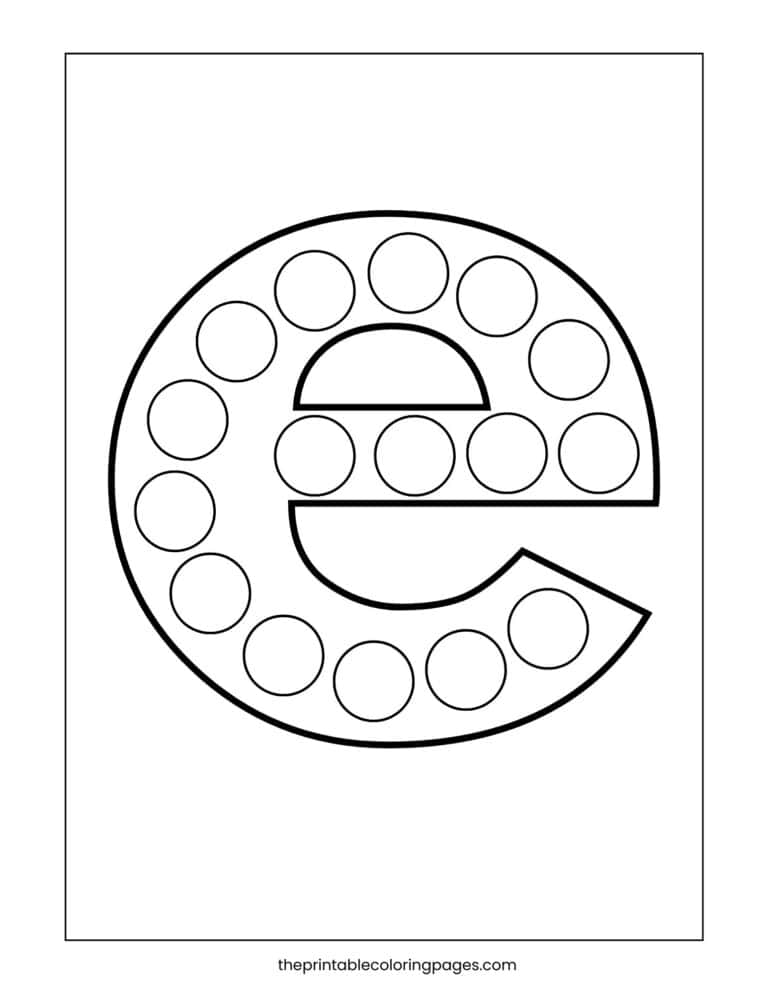 Letter E Coloring Pages - The Printable Coloring Pages