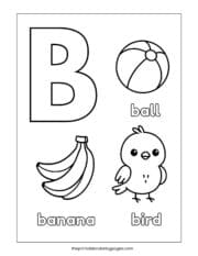 Letter B Coloring Pages (18 Free Printables!) - The Printable Coloring ...