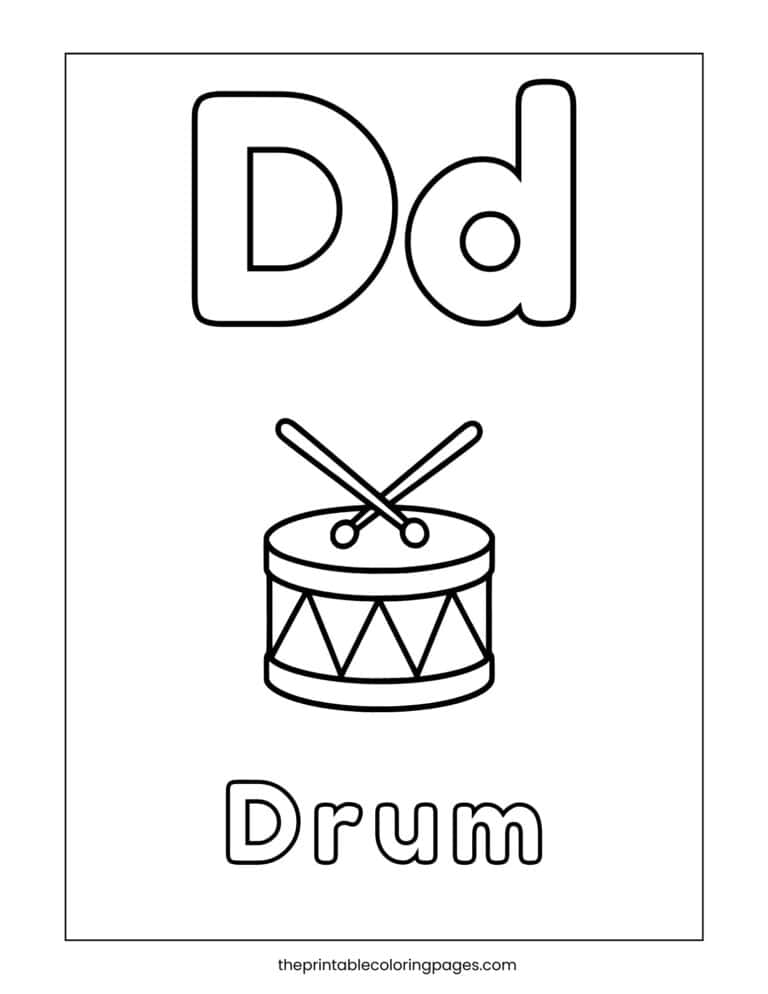 20+ Free Printable Letter D Coloring Pages - The Printable Coloring Pages