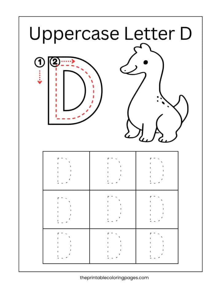 20+ Free Printable Letter D Coloring Pages - The Printable Coloring Pages