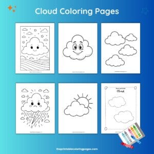 Cute Cloud Coloring Pages for Kids - The Printable Coloring Pages