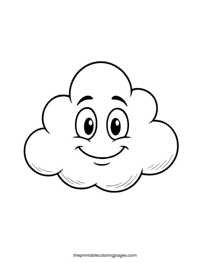 Cute Cloud Coloring Pages for Kids - The Printable Coloring Pages