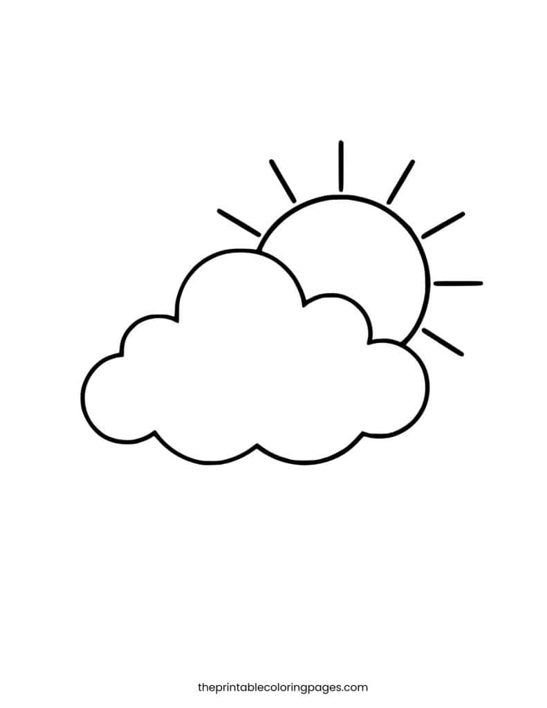Cute Cloud Coloring Pages for Kids - The Printable Coloring Pages
