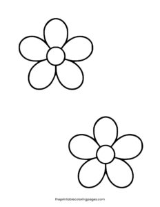 38 Easy Flower Coloring Pages and Simple Flower Templates for Kids ...