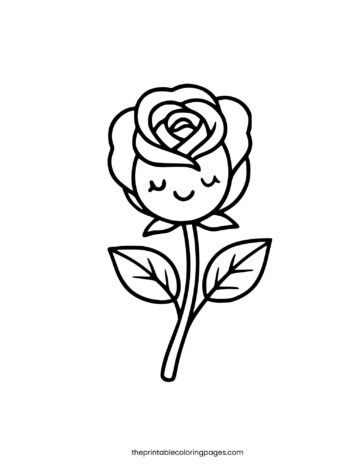 Fun and Simple Rose Coloring Pages and Templates for Kids - The ...