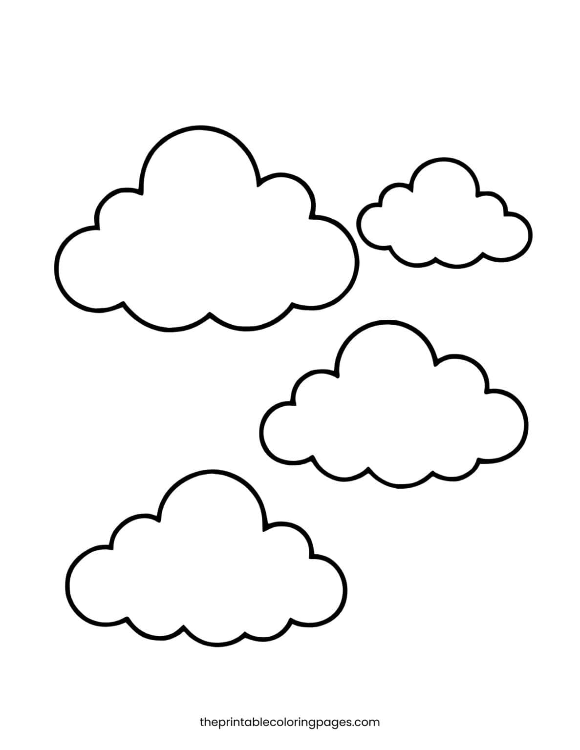 Cute Cloud Coloring Pages for Kids - The Printable Coloring Pages