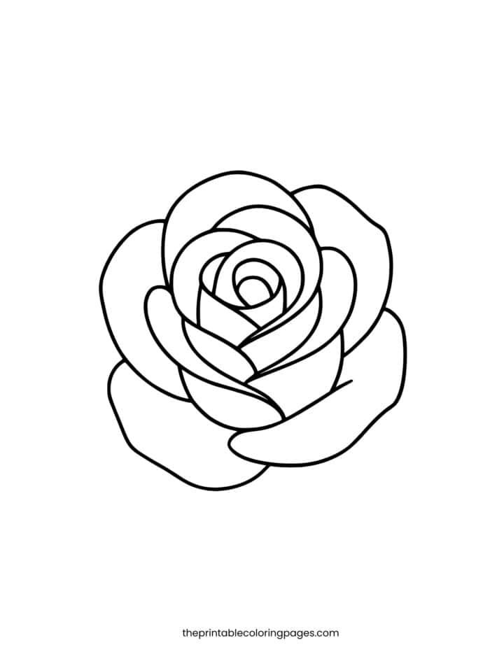 Fun and Simple Rose Coloring Pages and Templates for Kids - The ...
