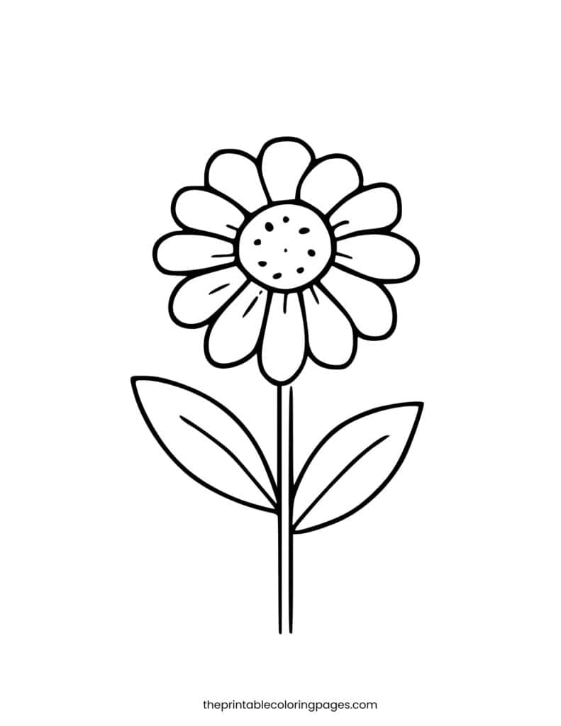 38 Easy Flower Coloring Pages and Simple Flower Templates for Kids ...