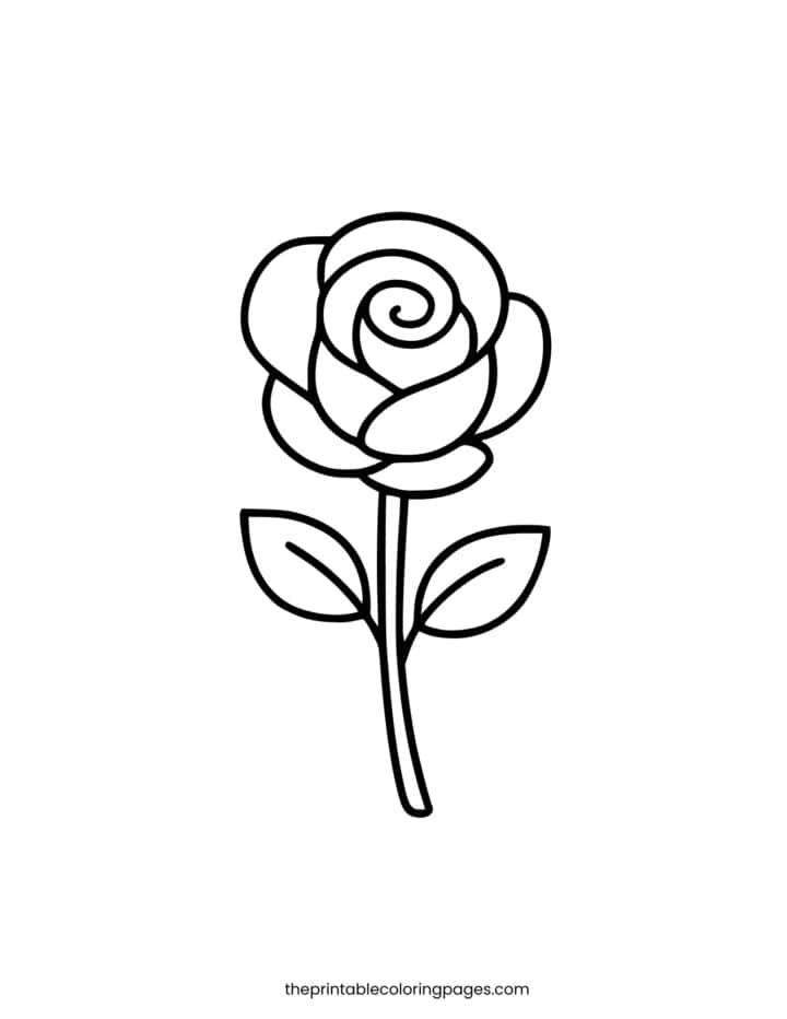 Fun and Simple Rose Coloring Pages and Templates for Kids - The ...