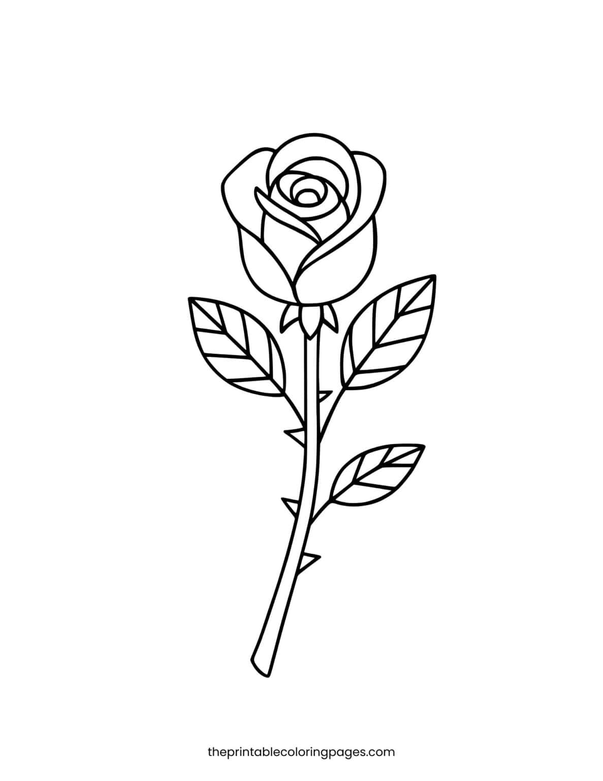 Fun and Simple Rose Coloring Pages and Templates for Kids - The ...