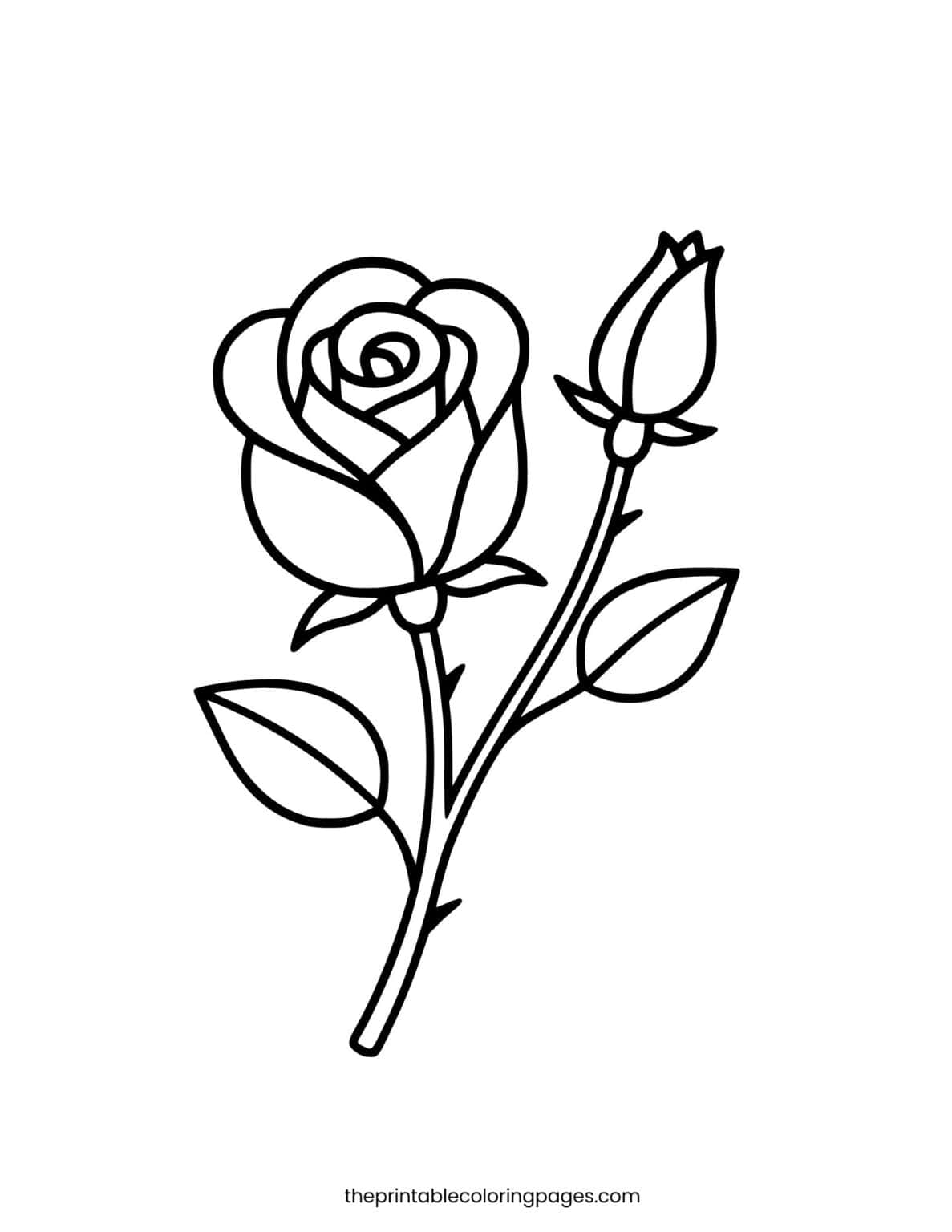 Fun and Simple Rose Coloring Pages and Templates for Kids - The ...