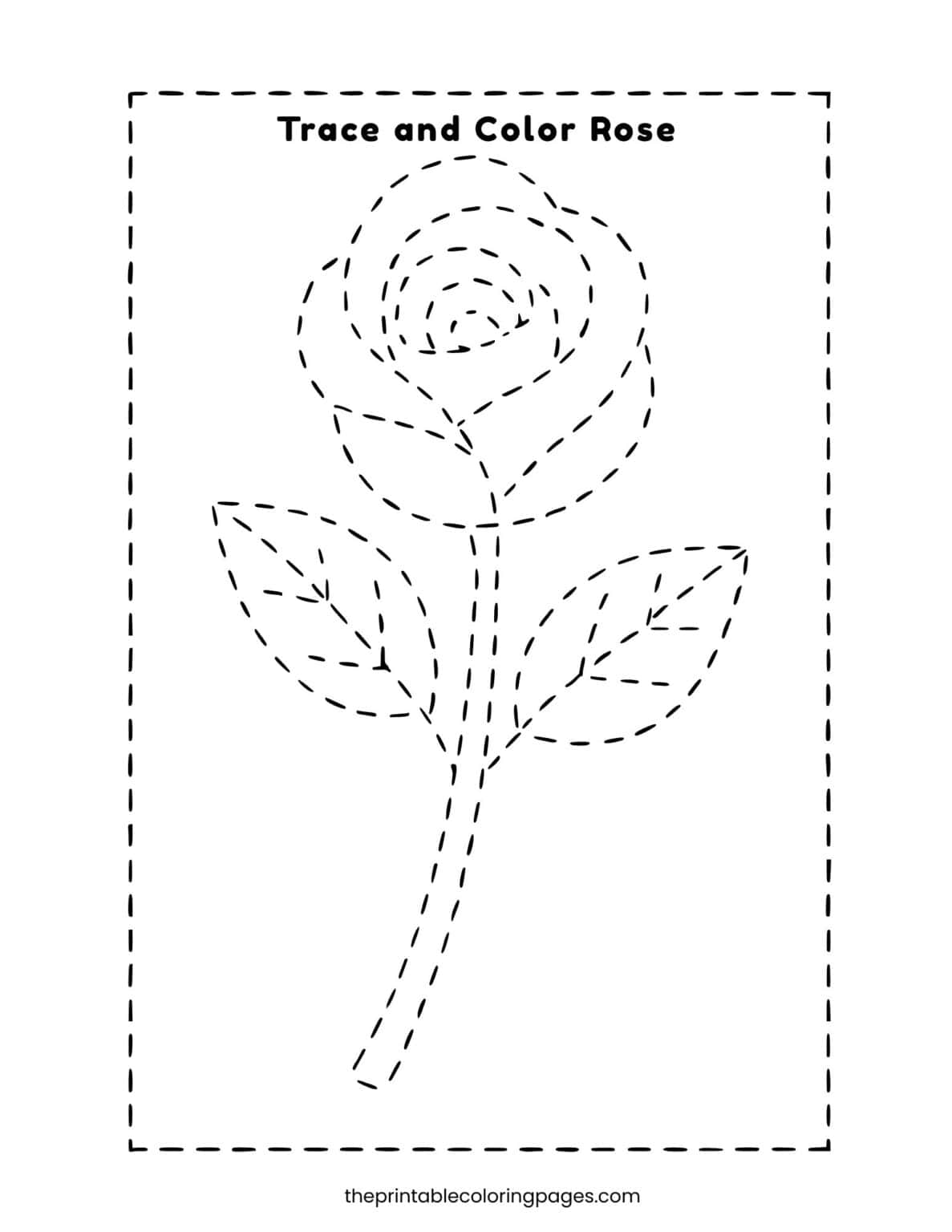 Fun and Simple Rose Coloring Pages and Templates for Kids - The ...