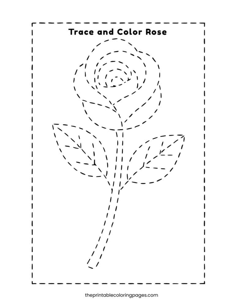 Fun and Simple Rose Coloring Pages and Templates for Kids - The ...