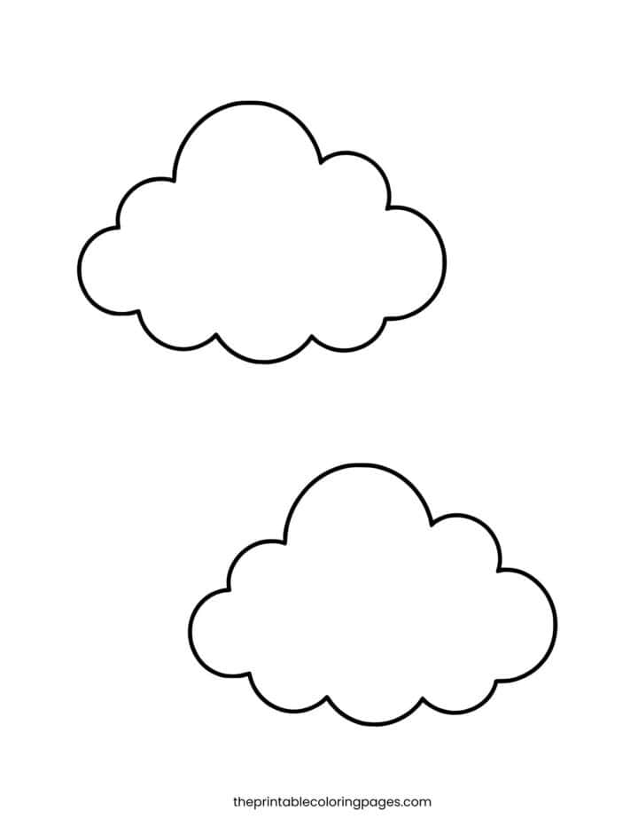 Cute Cloud Coloring Pages for Kids - The Printable Coloring Pages