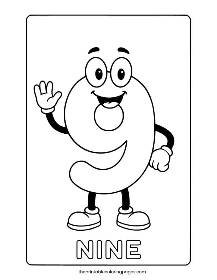 Free Printable Number 9 Coloring Pages for Early Learners - The ...