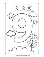 Free Printable Number 9 Coloring Pages for Early Learners - The ...