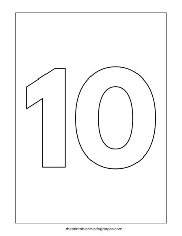 Free Printable Number Coloring Pages for Kids - The Printable Coloring ...