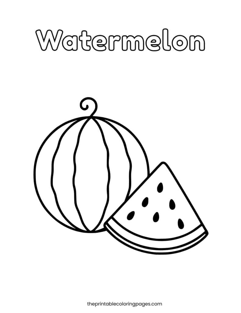 40+ Fun and Simple Fruit Coloring Pages for Kids - The Printable ...