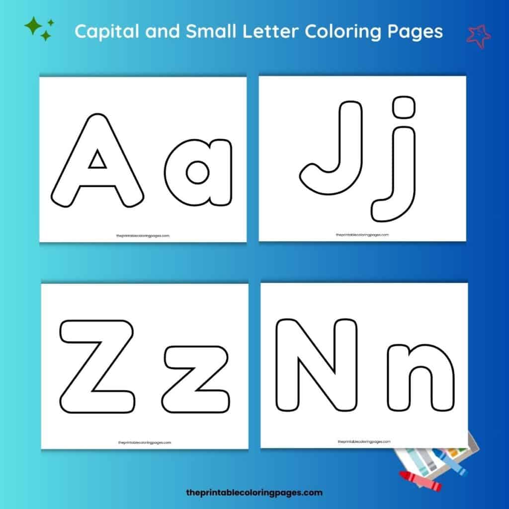 Free Capital and Small Letter Coloring Pages: The Complete A-Z Set ...